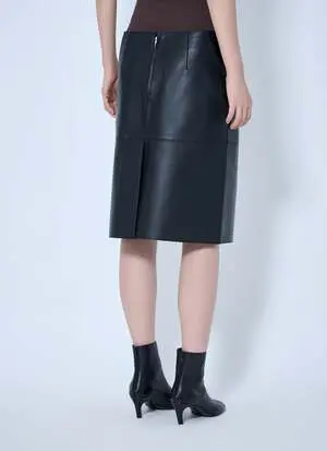 TOTEME Paneled Leather Skirt