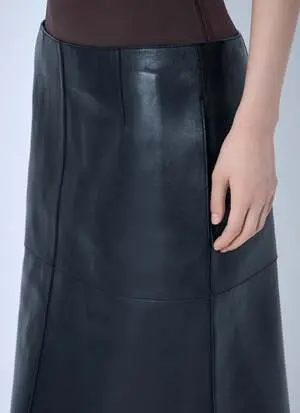 TOTEME Paneled Leather Skirt