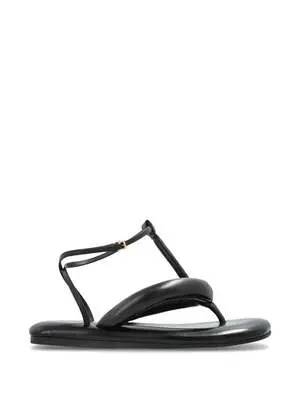 Givenchy Boudoir Flat Thong Sandals With Padded Straps And Ankle Buckle - Black