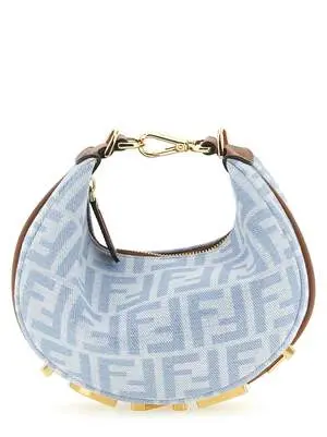 Fendi Fendigraphy' Mini Hobo Handbag - Blue