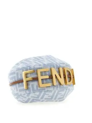 Fendi Fendigraphy' Mini Hobo Handbag - Blue