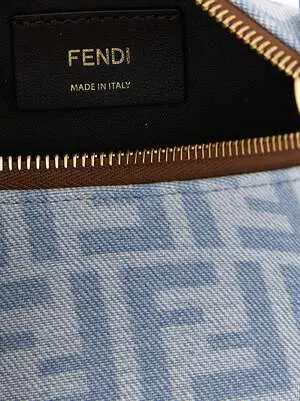 Fendi Fendigraphy' Mini Hobo Handbag - Blue