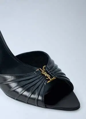 Saint Laurent Babylone" Heeled Mules - Black
