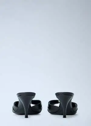 Saint Laurent Babylone" Heeled Mules - Black