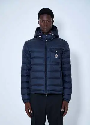 Moncler Verith Hooded Short Down Jacket - Blue