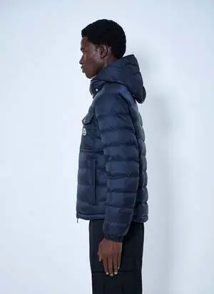 Moncler Verith Hooded Short Down Jacket - Blue