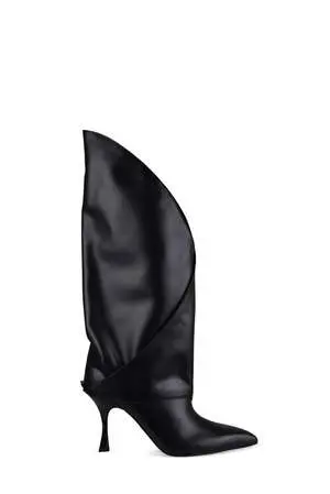 Balmain Twist High Heel Boots - Black