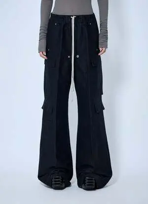Rick Owens Wide-leg Cargo Pants - Black