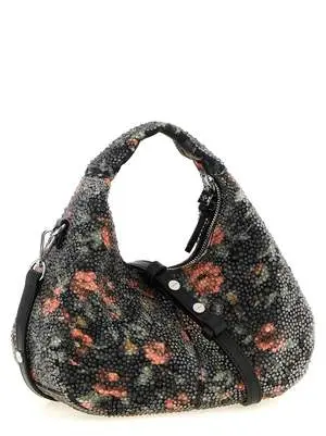 GANNI Mini Hobo Flowers Beaded Handbag