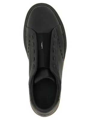 Fendi Calfskin Leather Lace-up Sneakers - Black