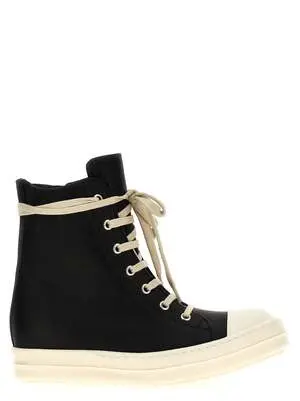 Rick Owens Sneaks" Leather High Top Sneakers - Multicolor