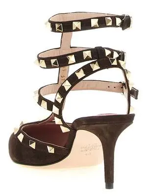 Valentino Garavani Rockstud T-bar Pumps - Brown