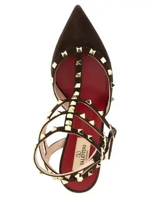 Valentino Garavani Rockstud T-bar Pumps - Brown