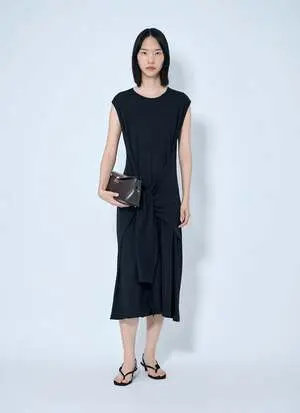 TOTEME Sleeveless Jersey Dress With Knot Detail - Black