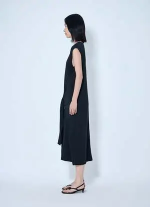 TOTEME Sleeveless Jersey Dress With Knot Detail - Black