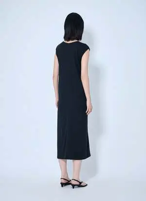 TOTEME Sleeveless Jersey Dress With Knot Detail - Black