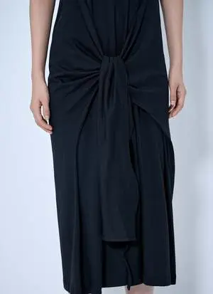 TOTEME Sleeveless Jersey Dress With Knot Detail - Black