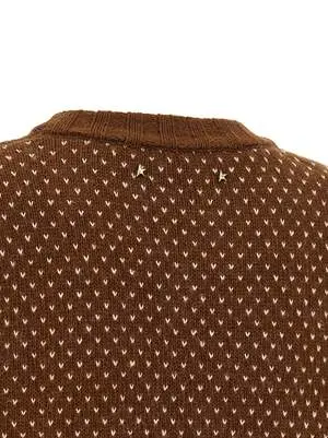GOLDEN GOOSE Journey Cropped Jacquard Sweater