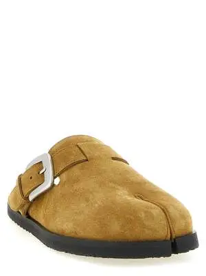 MAISON MARGIELA Tabi Daily Suede Mules With Buckle - Brown
