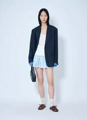 Miu Miu Pleated Mini Skirt - Blue