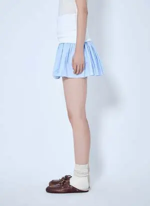 Miu Miu Pleated Mini Skirt - Blue