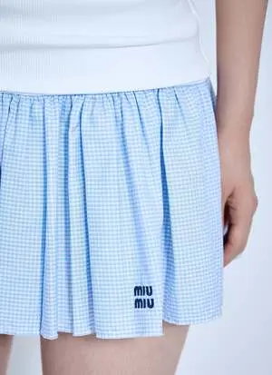 Miu Miu Pleated Mini Skirt - Blue