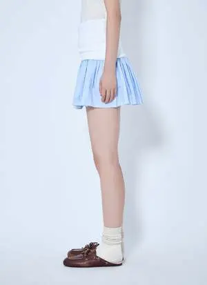 Miu Miu Pleated Mini Skirt - Blue