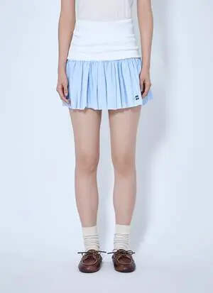 Miu Miu Pleated Mini Skirt - Blue