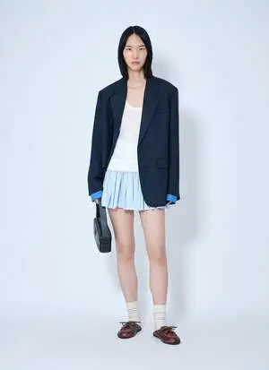 Miu Miu Pleated Mini Skirt - Blue