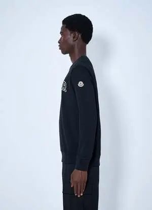 Moncler Cotton Logo Motif Crewneck Sweatshirt