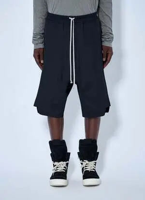 Rick Owens Basket Swingers Heavy Poplin Shorts - Black