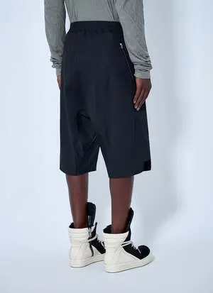 Rick Owens Basket Swingers Heavy Poplin Shorts - Black