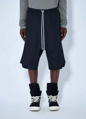 Rick Owens Basket Swingers Heavy Poplin Shorts - Black