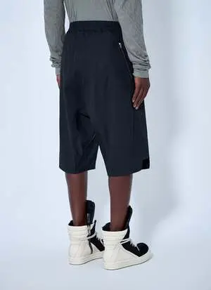 Rick Owens Basket Swingers Heavy Poplin Shorts - Black