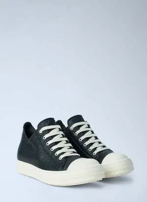 Rick Owens Textured Leather Low-top Sneakers