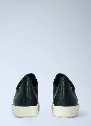 Rick Owens Textured Leather Low-top Sneakers