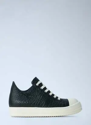 Rick Owens Textured Leather Low-top Sneakers