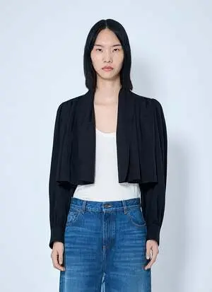 Chloé Gathered Cropped Jacket - Black