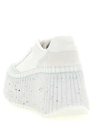 Chloé Nama Wedge Sneakers - White