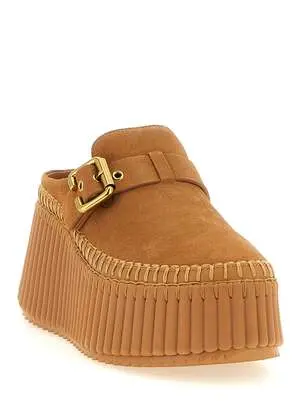 Chloé Nama Sabots - Cream