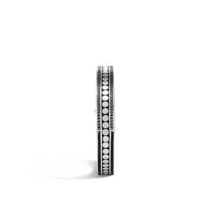 John Hardy Hinged Bangle In With Black Spinel