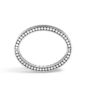 John Hardy Hinged Bangle In With Black Spinel