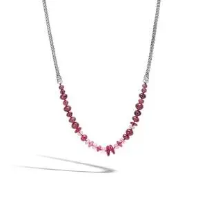 John Hardy Classic Chain Necklace With Mixed Pink - Multicolor
