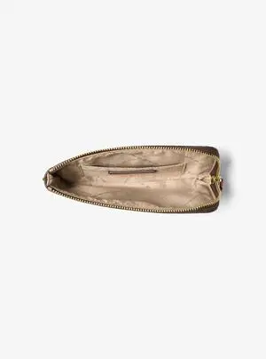 Michael Kors Jet Set Travel Small Signature Logo Wristlet - Brown