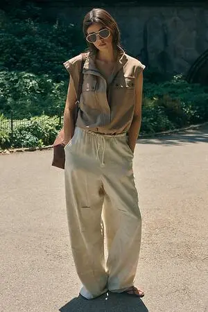Avec Les Filles Cropped Cargo Vest Jacket