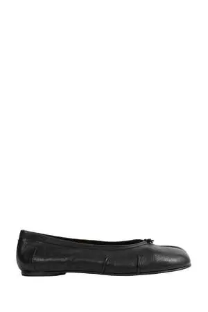 MAISON MARGIELA Maison Margiela Black Leather Tabi Ballerinas
