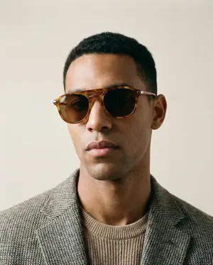 COSSINO Coast 50mm Round Acetate Sunglasses - Tortoiseshell