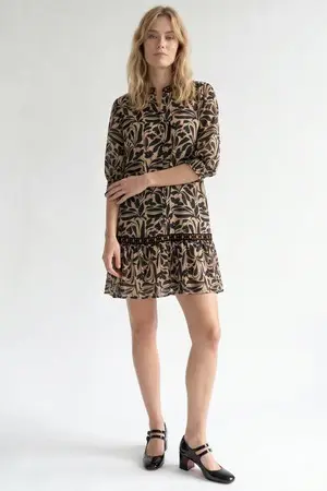 EXQUISE Bettine Embroidered Mini Dress
