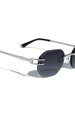 COSSINO Emil Rimless Oval Sunglasses - Black
