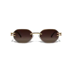 COSSINO Emil 54mm Rimless Sunglasses Brown